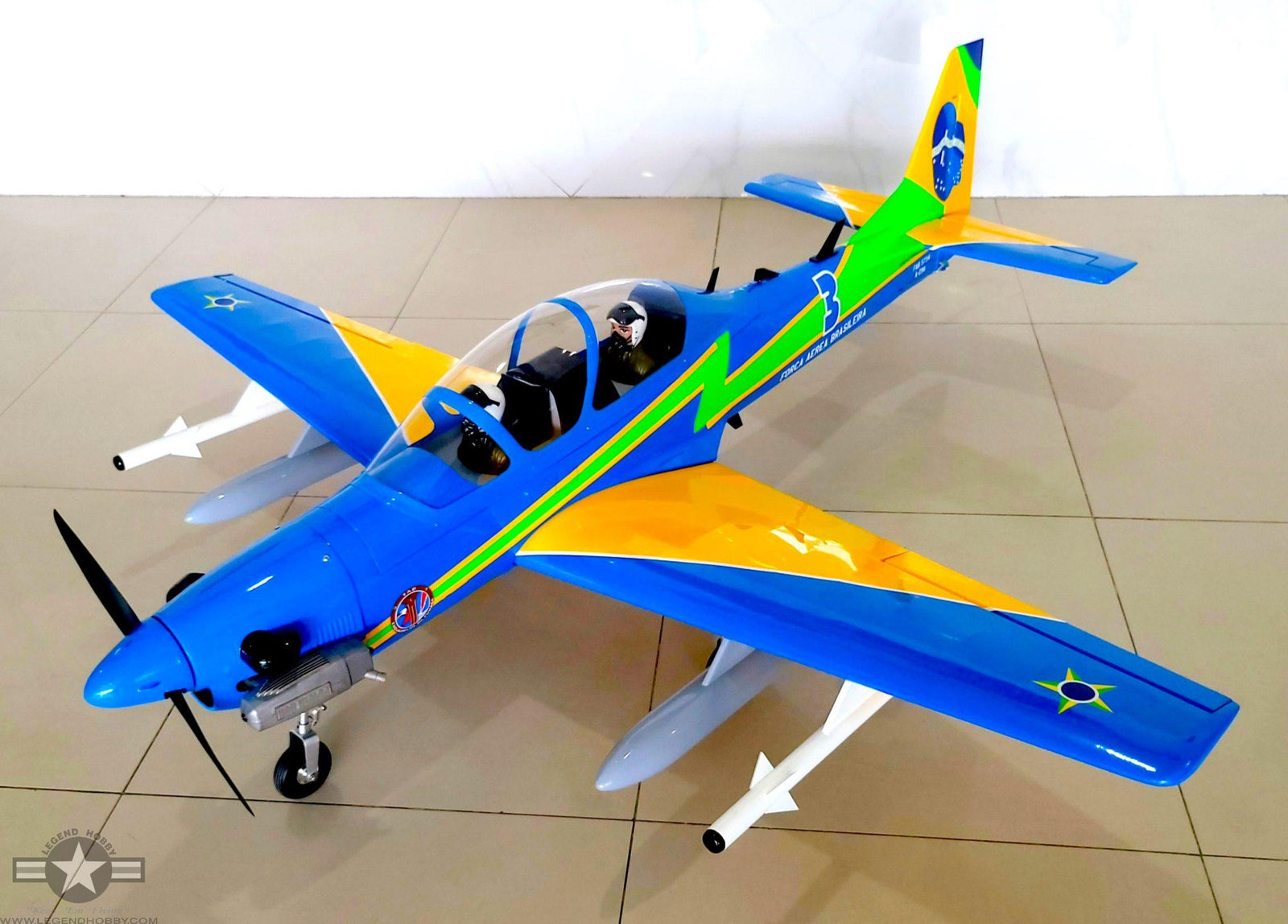 SEAGULL MODELS SUPER TUCANO T-27 "BRAZIL AIR FORCE" 65" Wingspan 15cc-