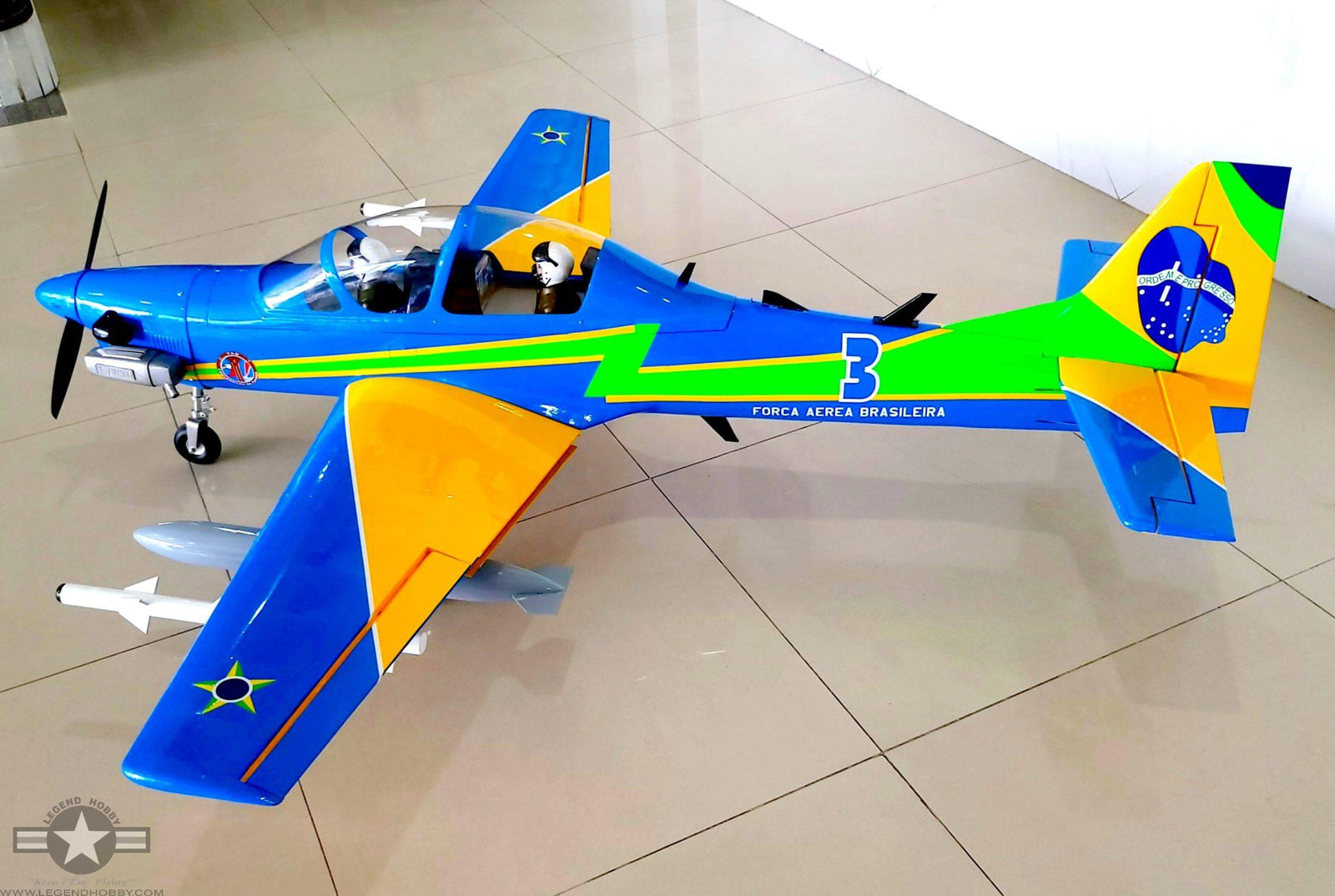 SEAGULL MODELS SUPER TUCANO T-27 "BRAZIL AIR FORCE" 65" Wingspan 15cc-